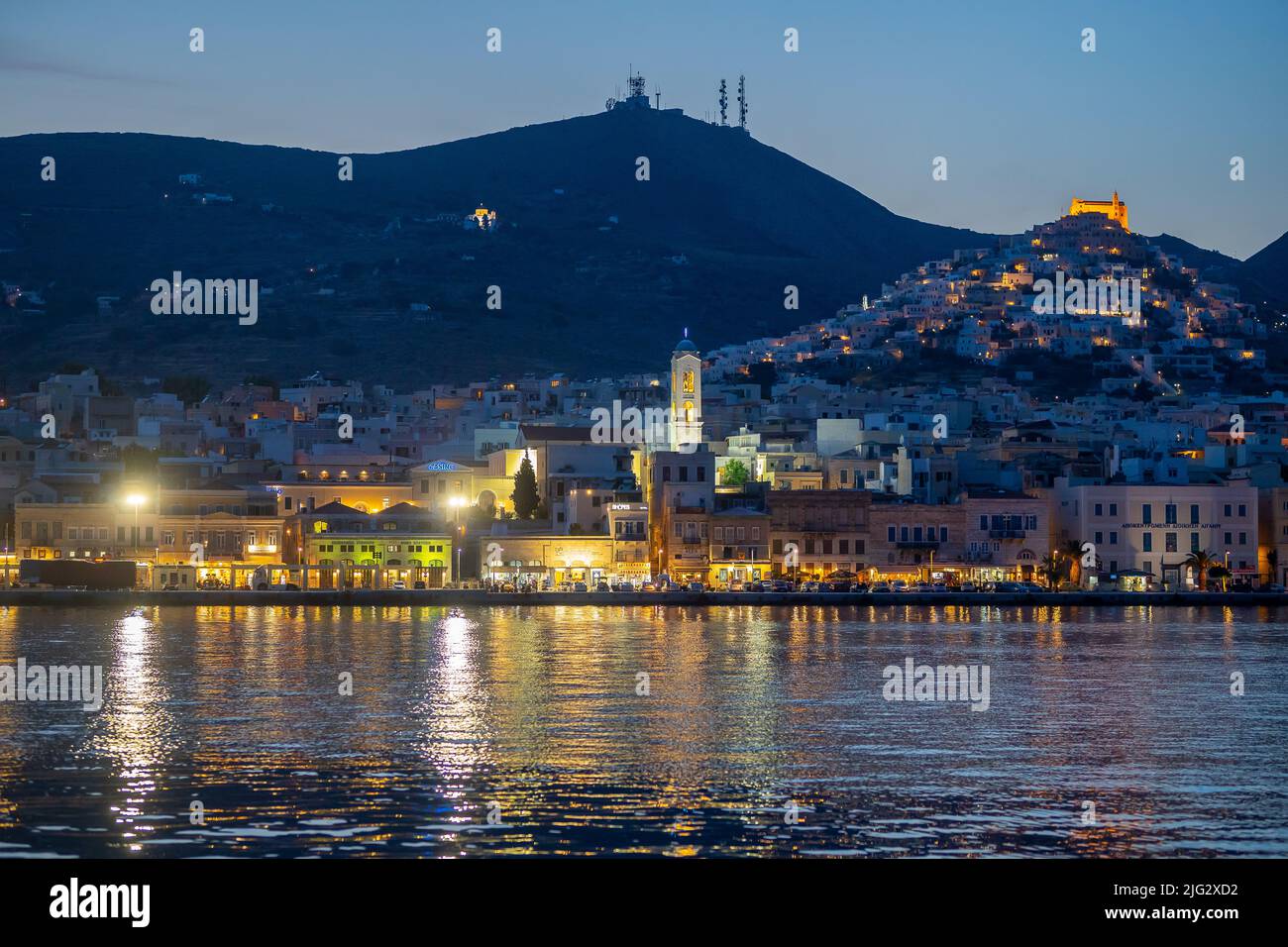 Syros port aerial view hi-res stock photography and images - Alamy