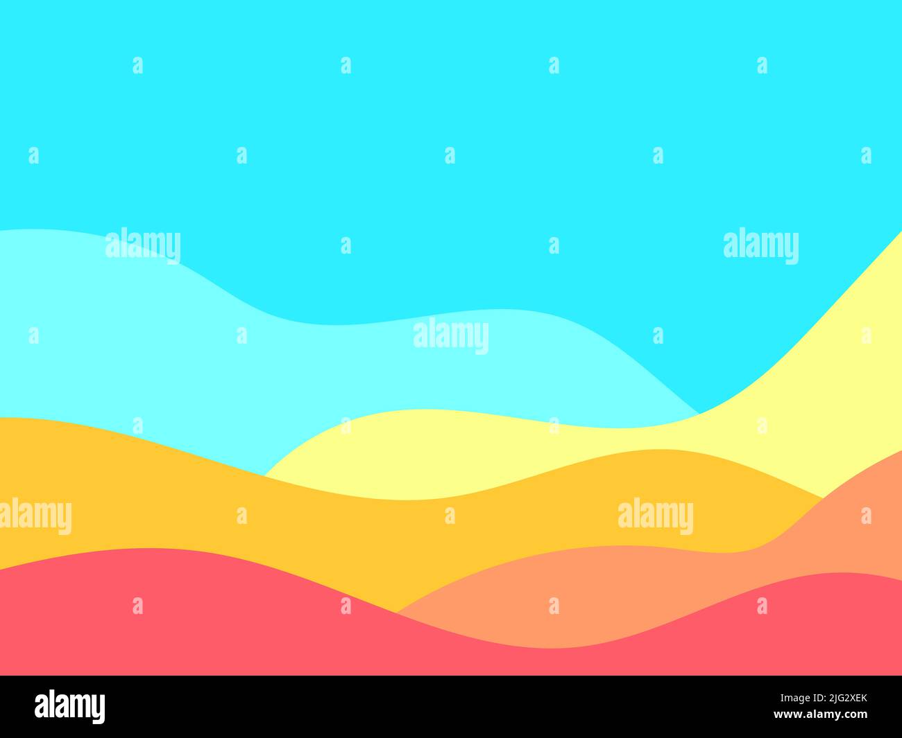 Desert landscape with dunes in a minimalist style. Flat design. Boho ...