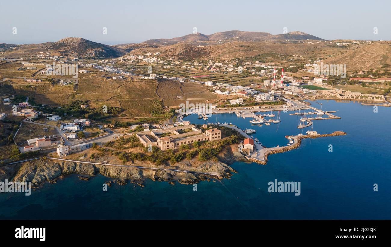 Syros port aerial view hi-res stock photography and images - Alamy