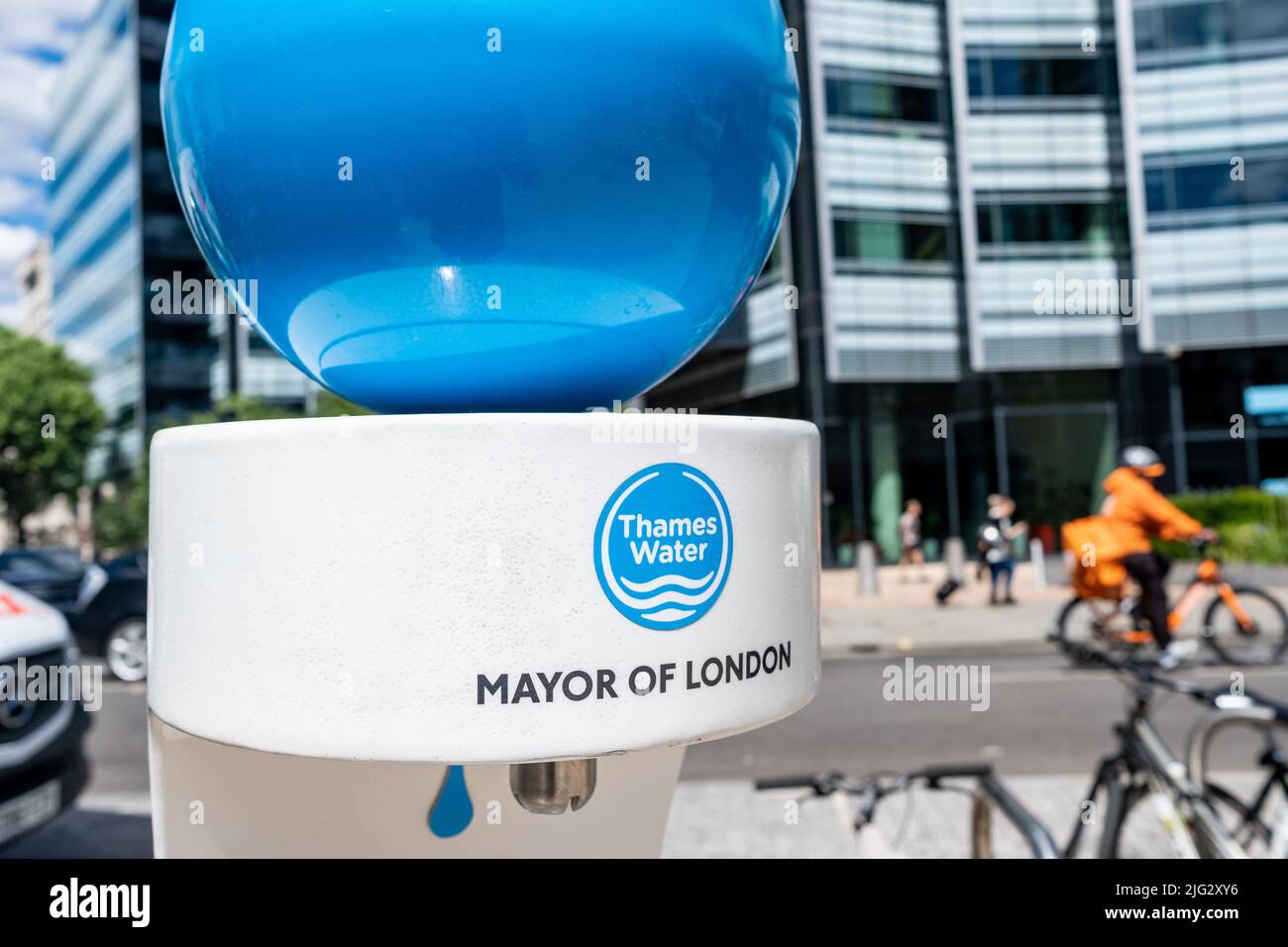 London- June 2022: Thames Water Mayor Of London refillable water ...