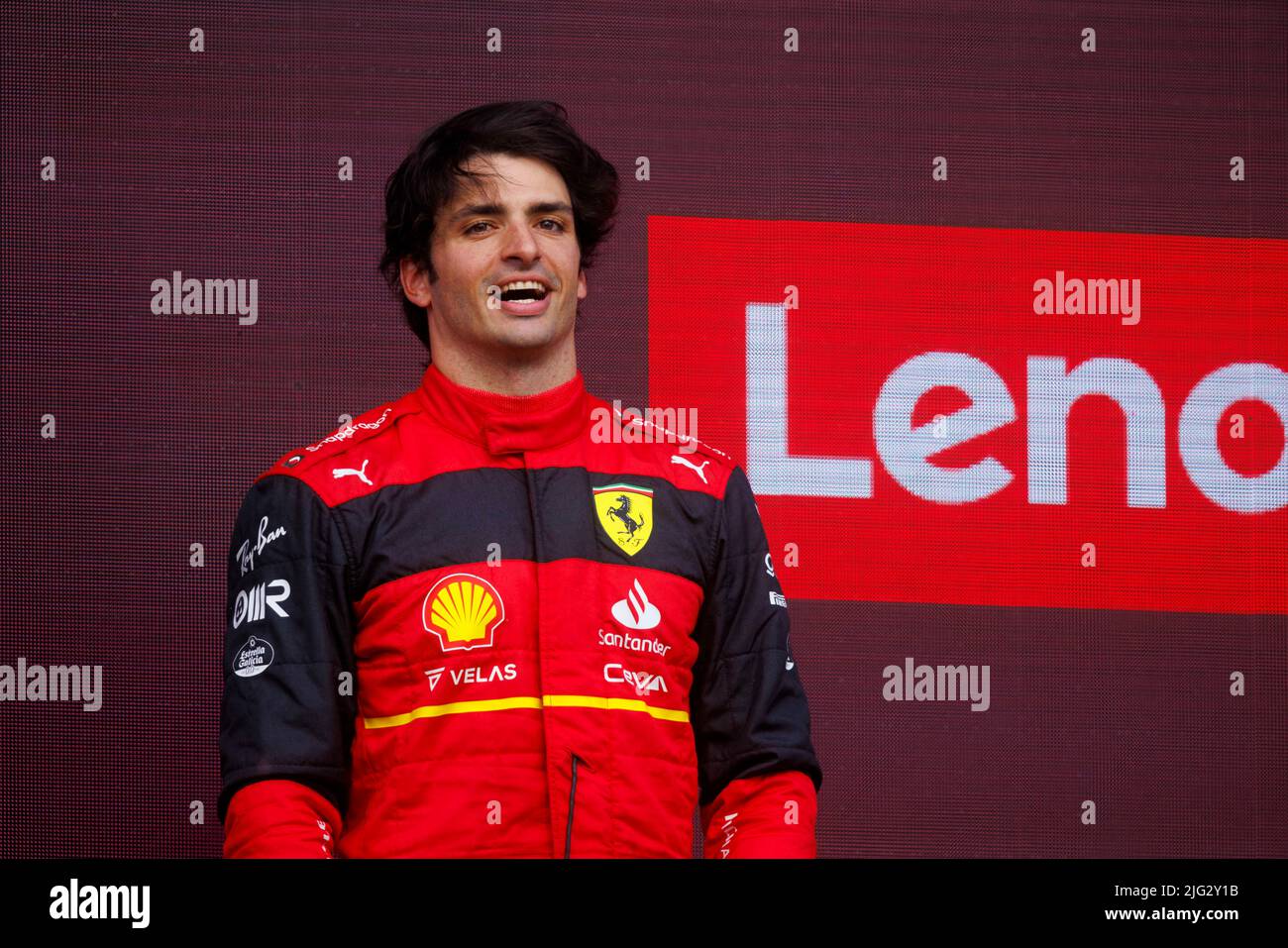 Carlos Sainz celebrates winning his first ever F1 Grand Prix on the ...