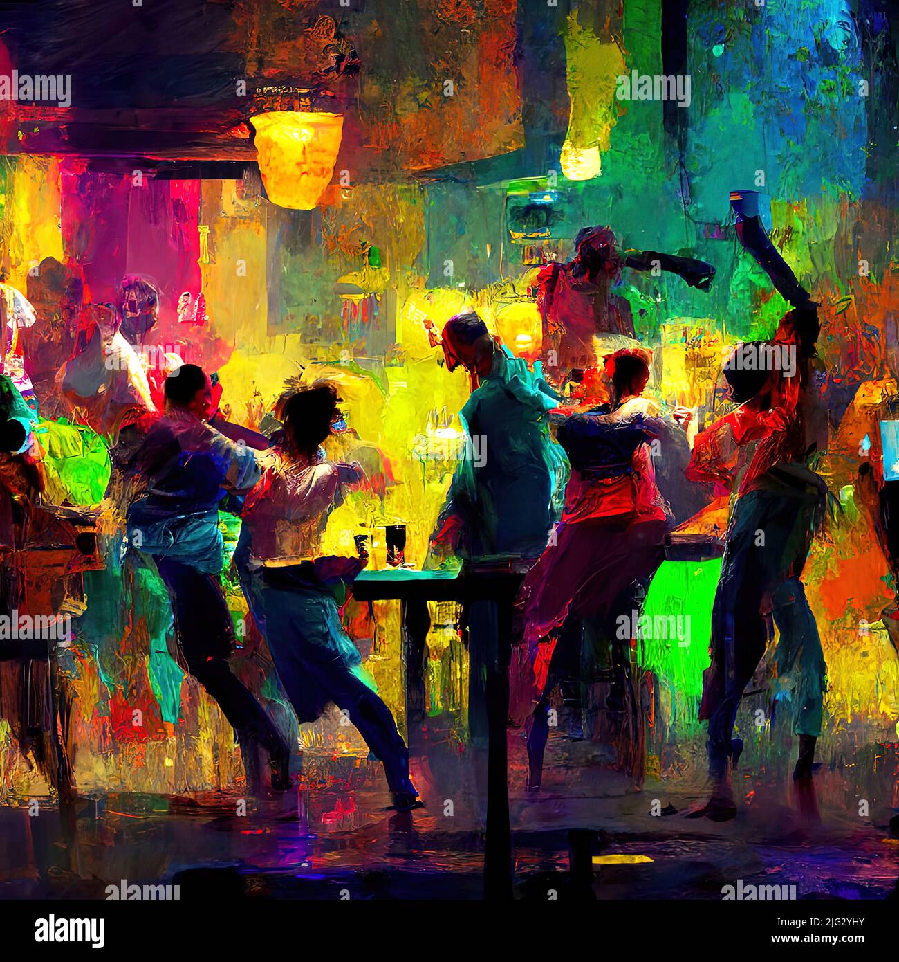 Abstract people dancing hi-res stock photography and images - Alamy
