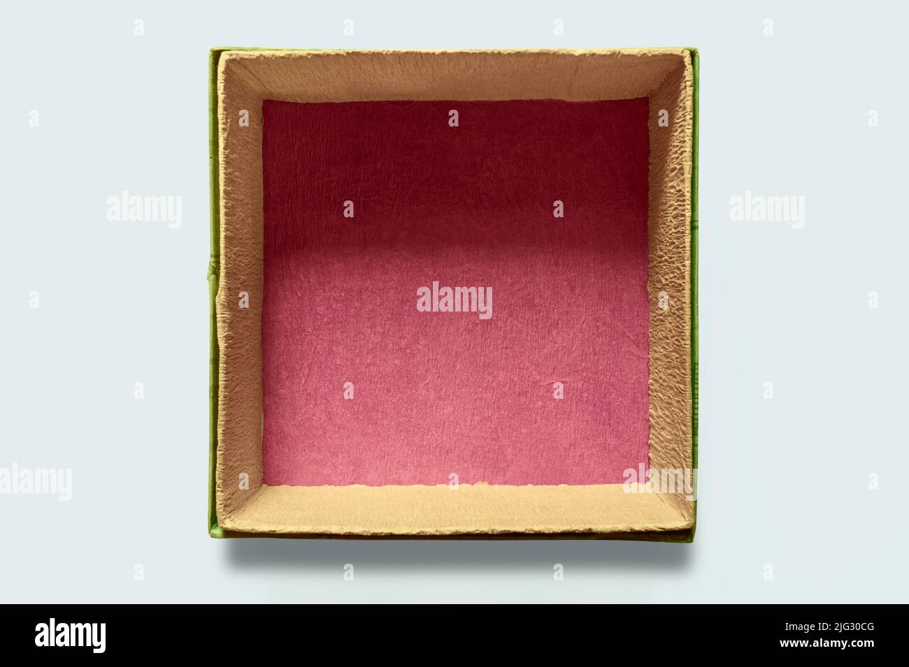 Empty box coated with Japanese paper, isolated on white Stock Photo - Alamy