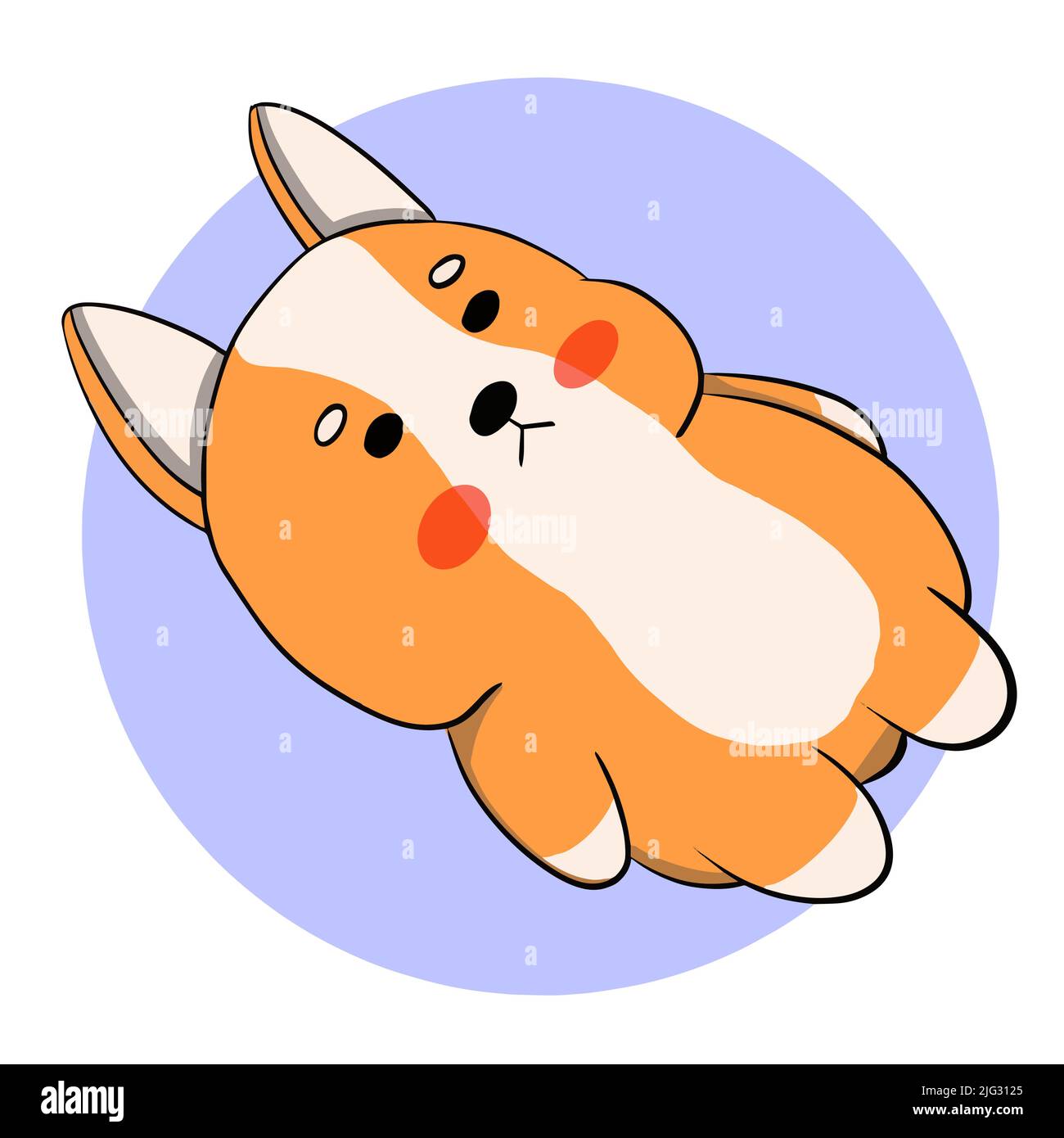 Shiba inu back Stock Vector Images - Alamy