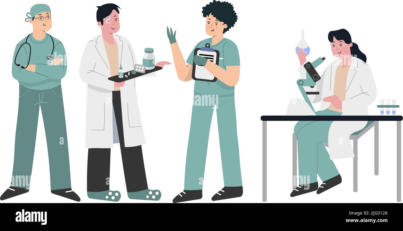 Doctor scientist standing in lab Cut Out Stock Images & Pictures - Alamy