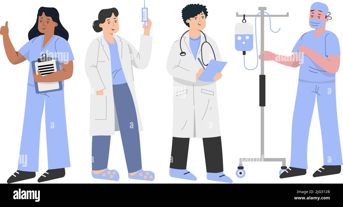 Doctor in clinic cartoon illustration hi-res stock photography and ...