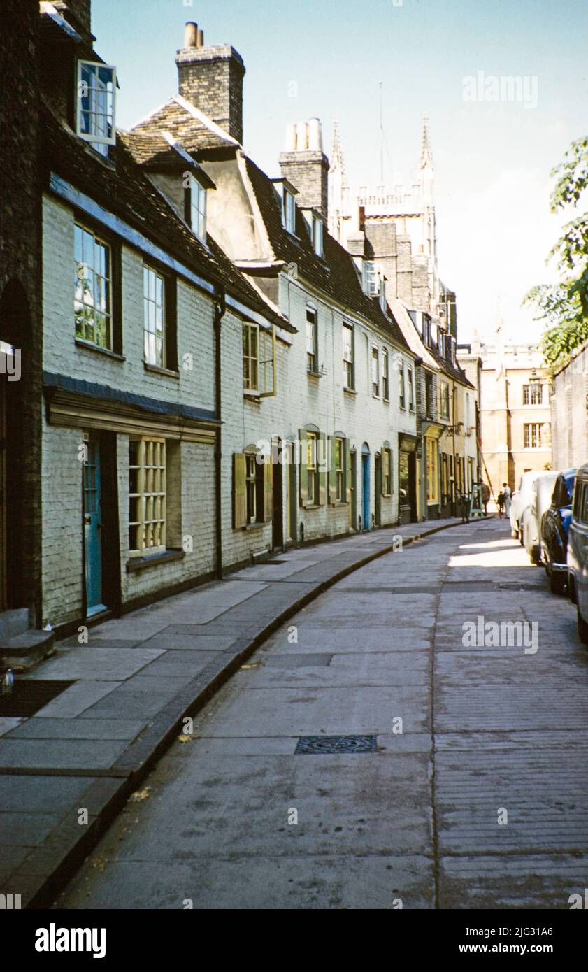 Historic row of buildings, Botolph Lane, Cambridge, England, UK June ...