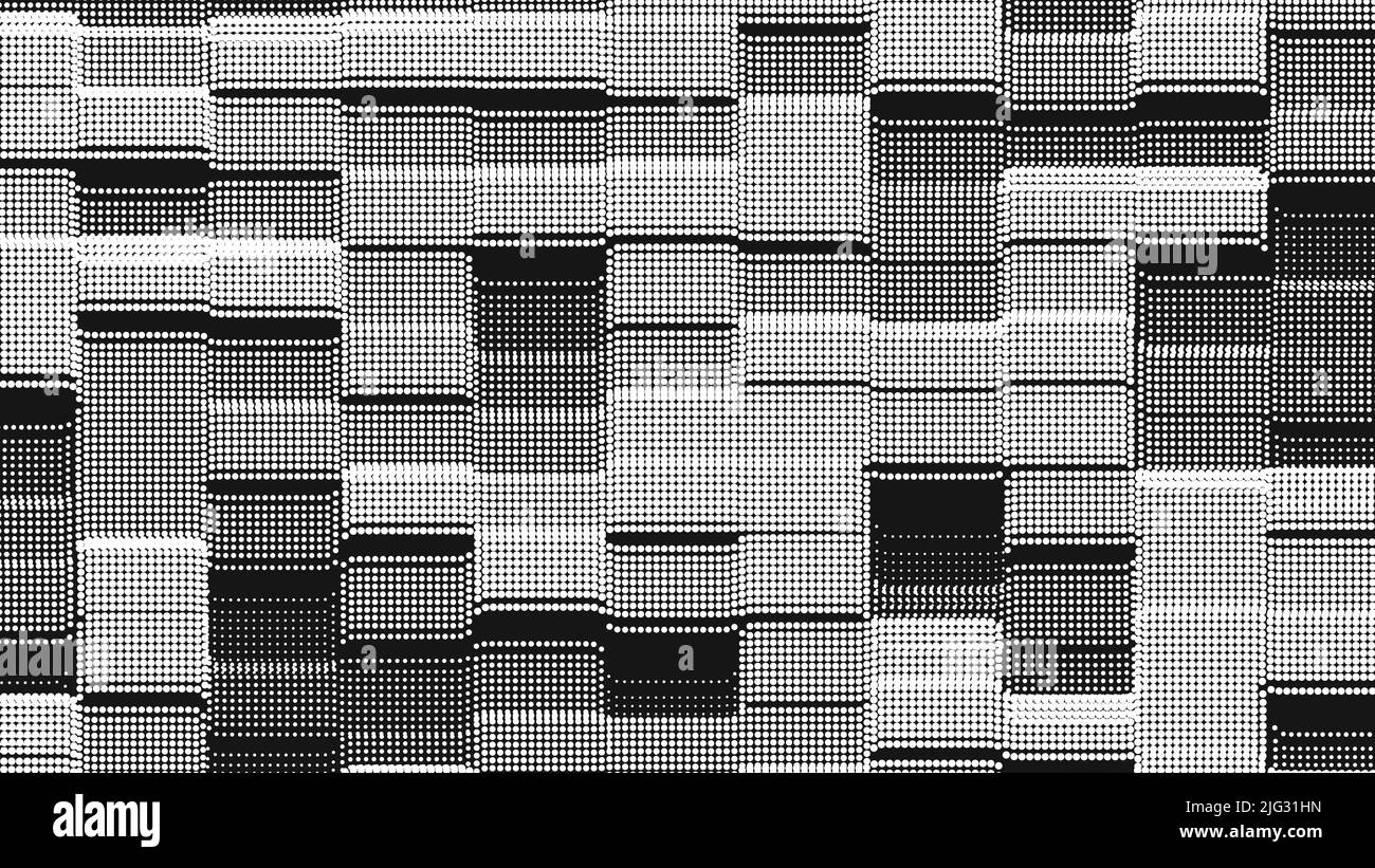 Pixel art wave Black and White Stock Photos & Images - Alamy