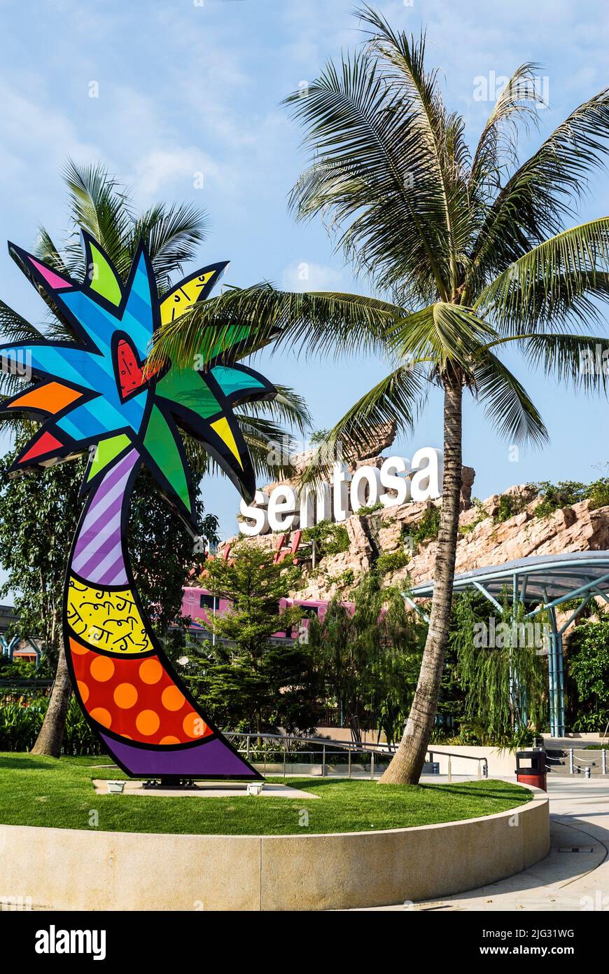 entrance sign to the Sentosa Island Resort, Singapore, Sentosa Island ...