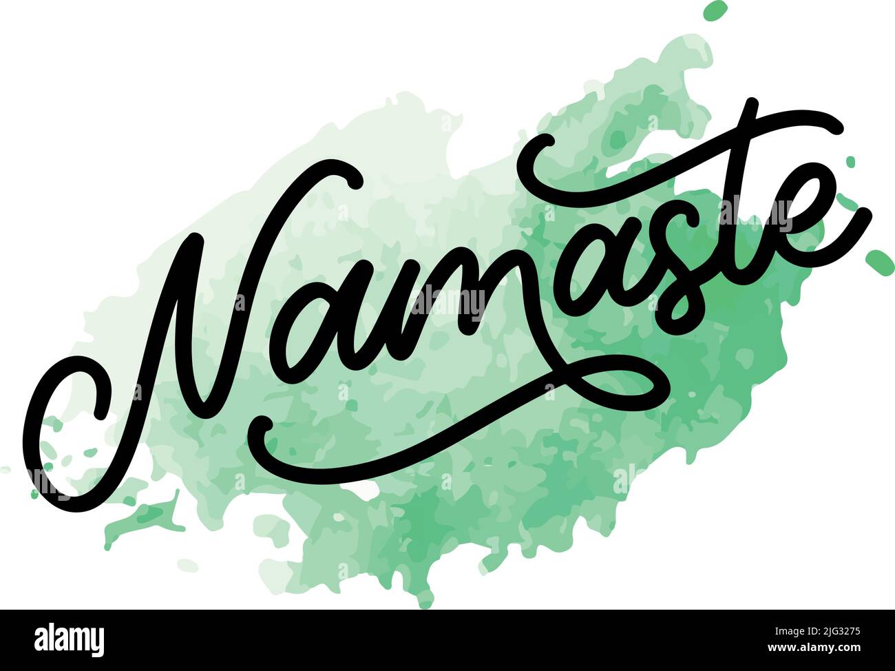 Vector lettering. Calligraphic poster with phrase - Namaste. Hand drawn ...