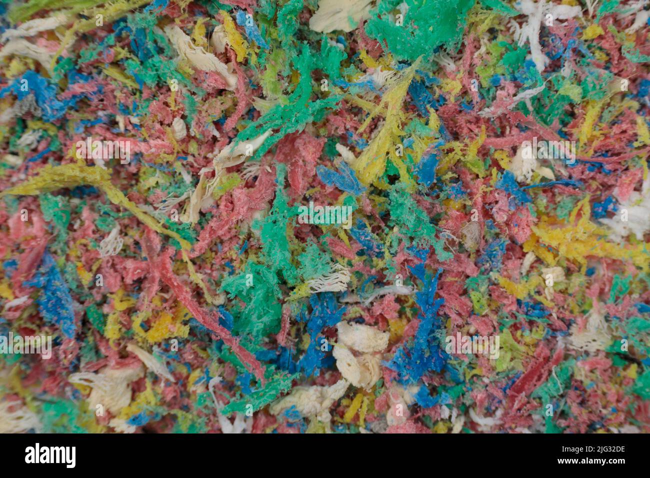Close-up of micro plastic, fine plastic. Macro photography of micro ...
