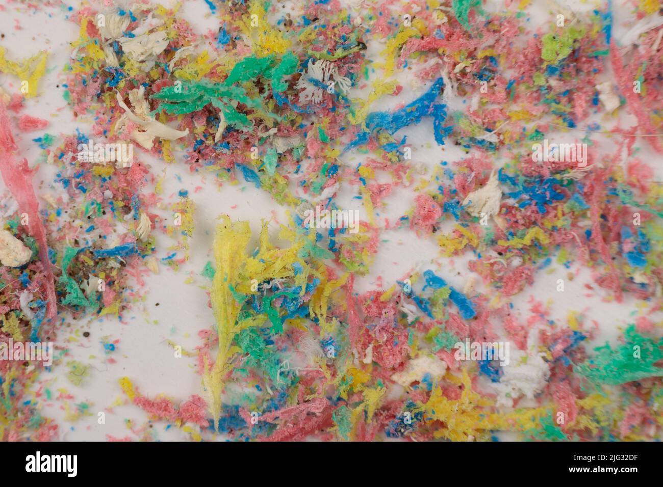 Close-up shot of frequent plastic, colored microplastic Stock Photo - Alamy