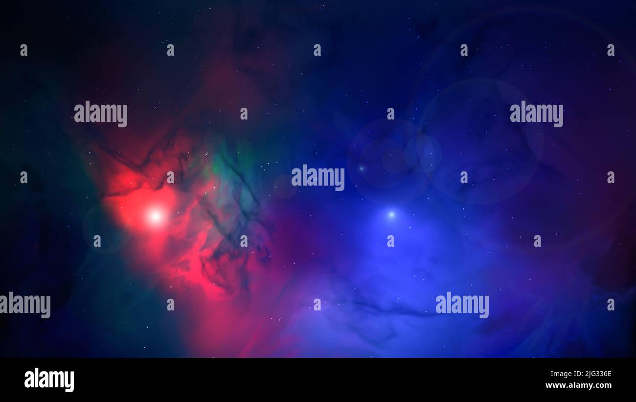 3D Rendering of Dust and Cloud Interstellar in a Universe Stock Photo ...