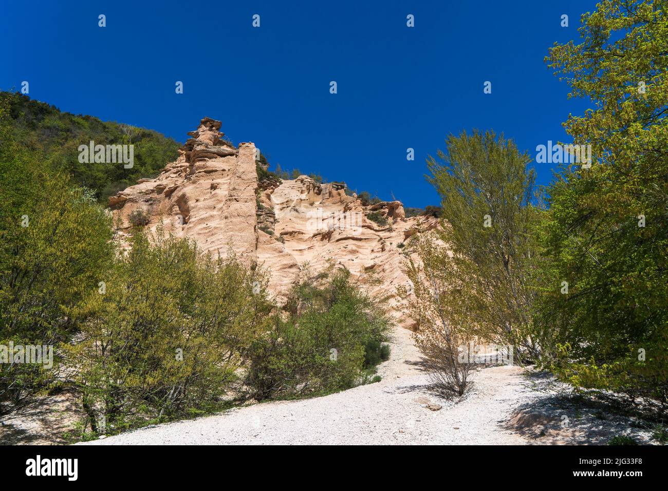 Lame Rosse, badlands morphologies, Parco Nazionale dei Monti Sibillini ...