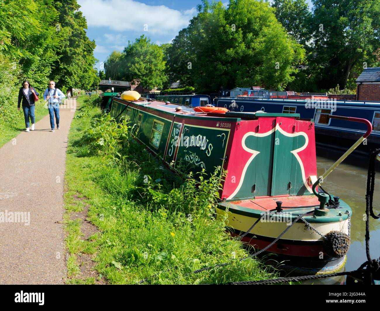 Women sailing canal boat hi-res stock photography and images - Alamy