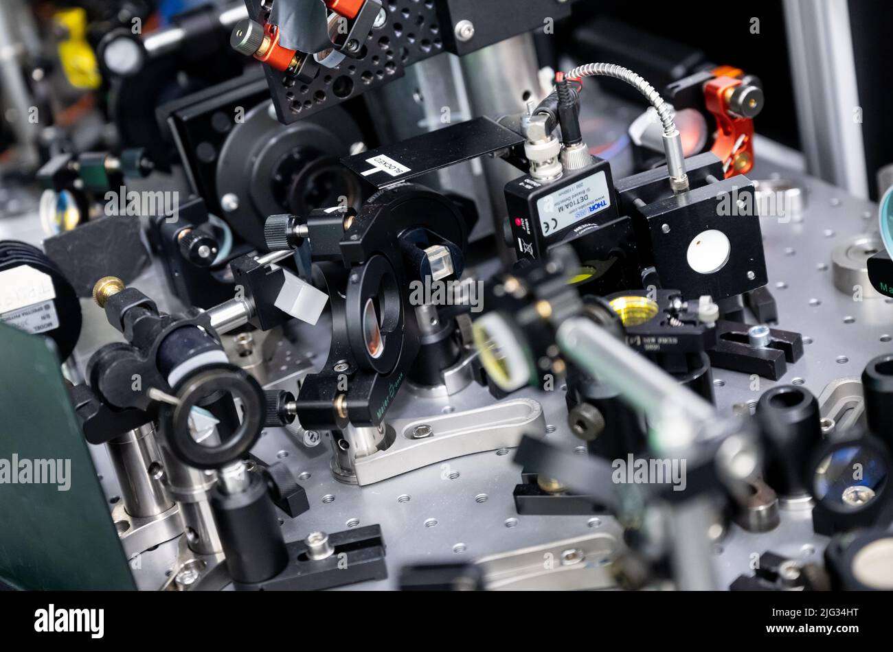 07 July 2022, Bavaria, Garching: An experimental setup on the ATLAS ...