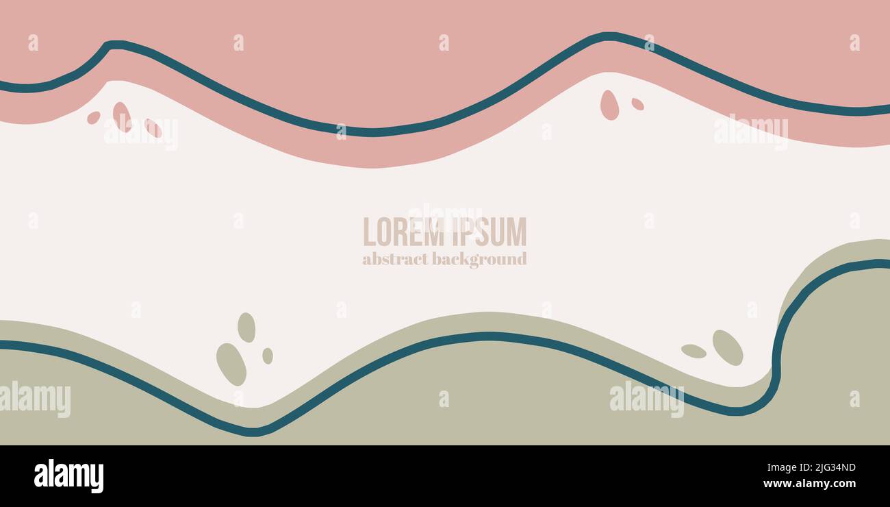 Abstract organic rounded shapes background. Hand drawn neutral colors ...