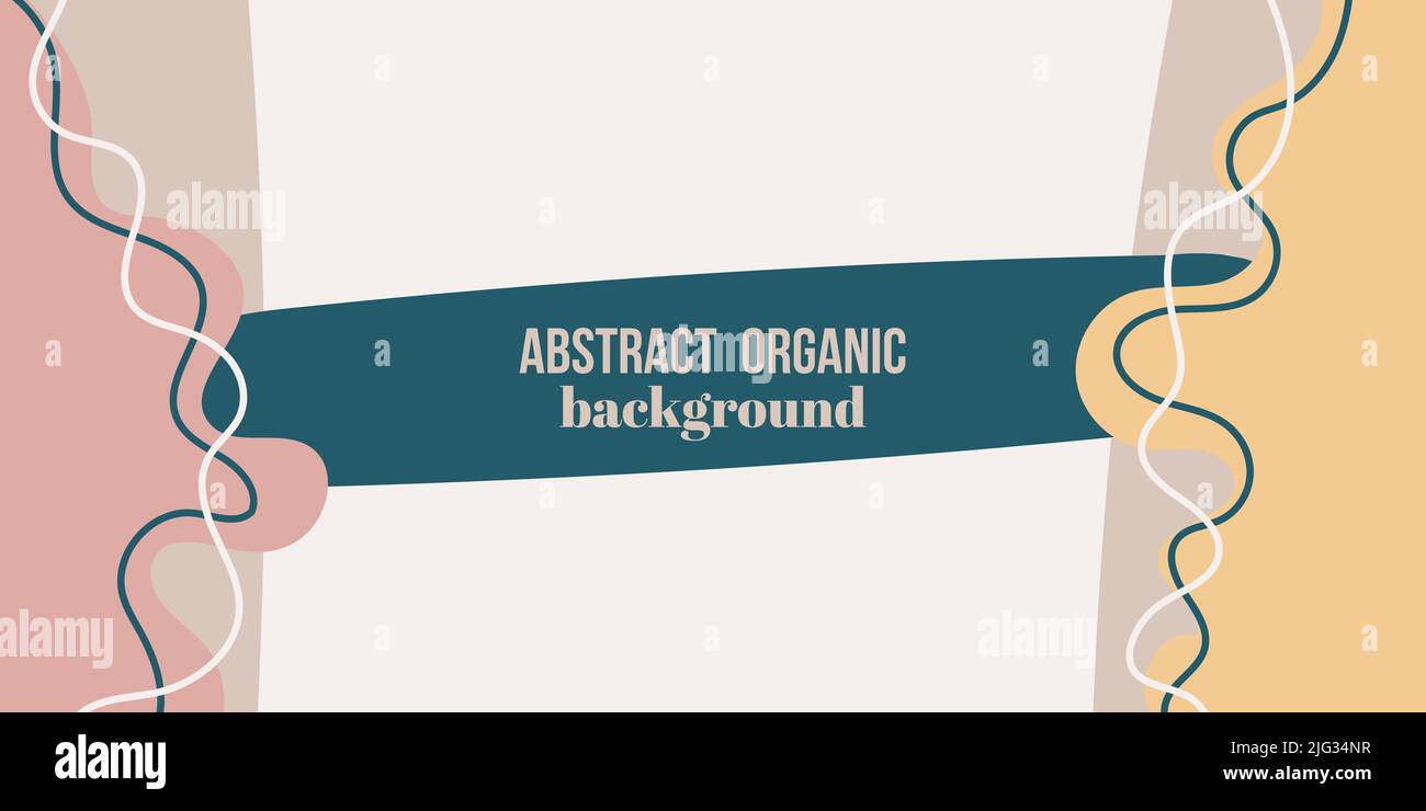 Abstract organic rounded shapes background. Hand drawn neutral colors ...