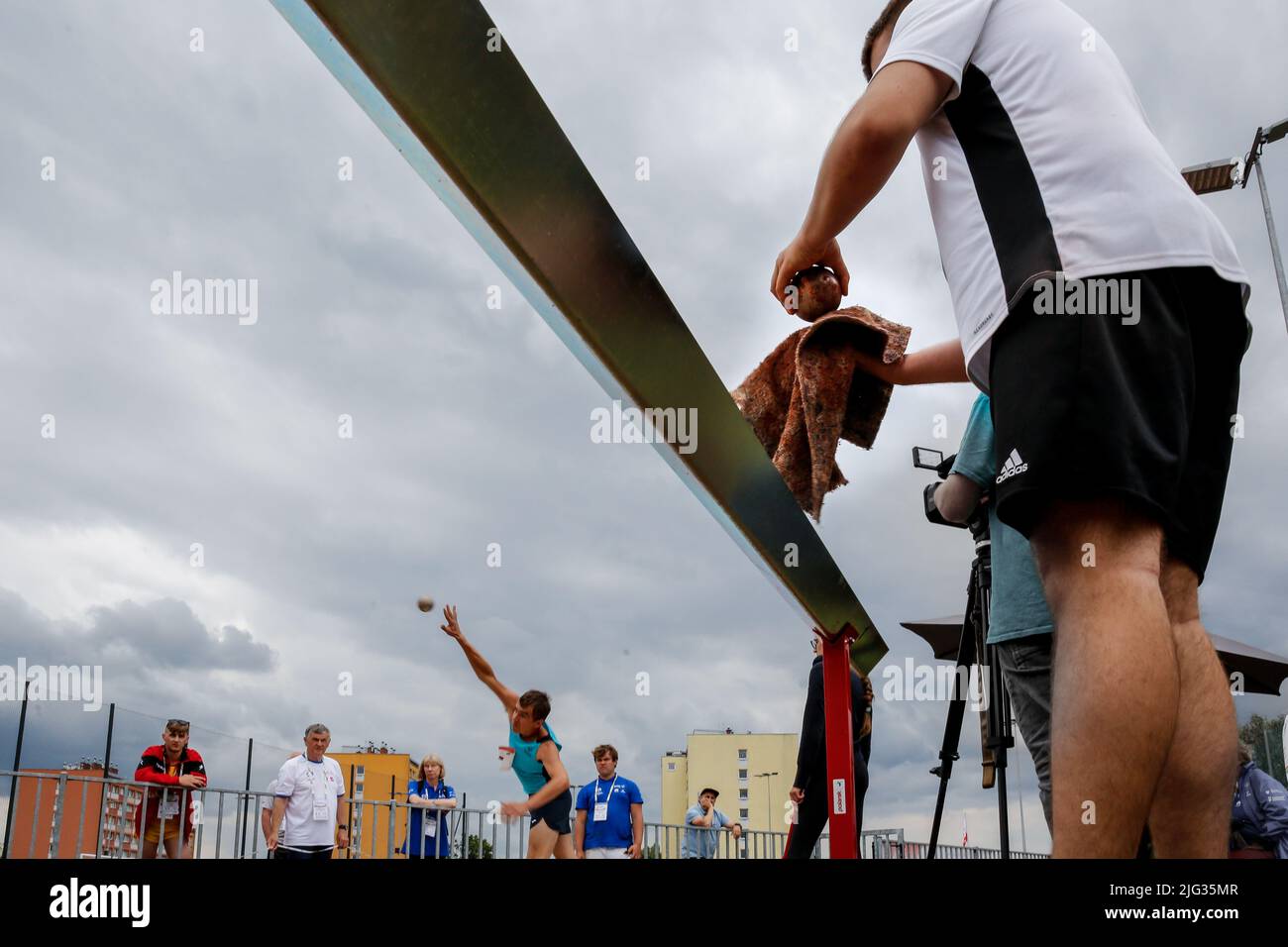 Athlete from Poland compete in Shot Put discipline during Polish ...