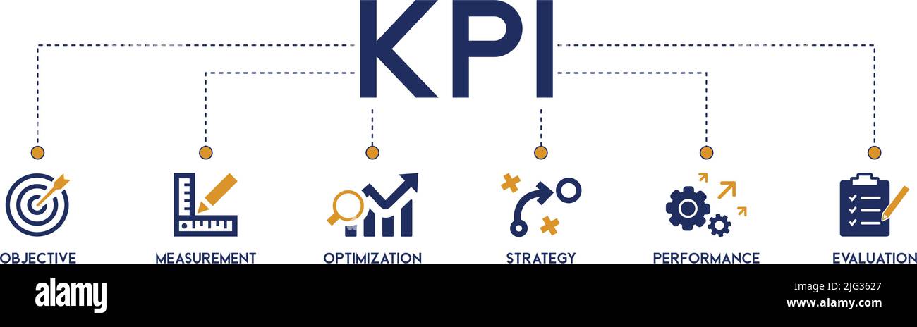 KPI banner web icon vector illustration concept for key performance ...