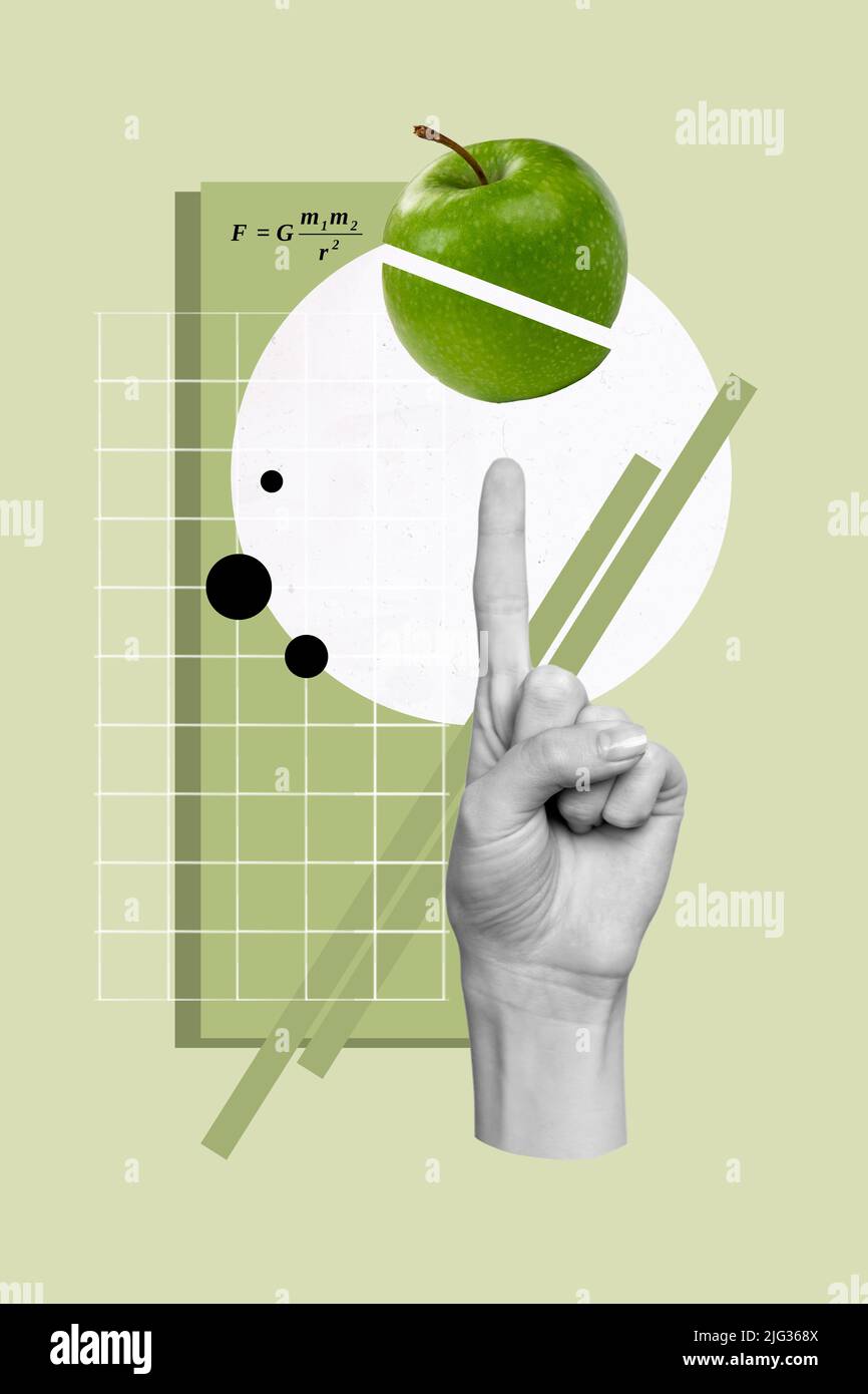 Vertical collage illustration of human arm black white gamma finger ...