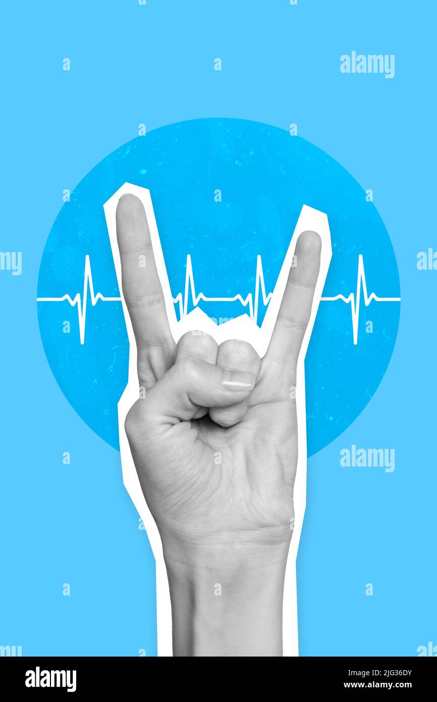 Vertical composite collage image of human arm black white effect ...