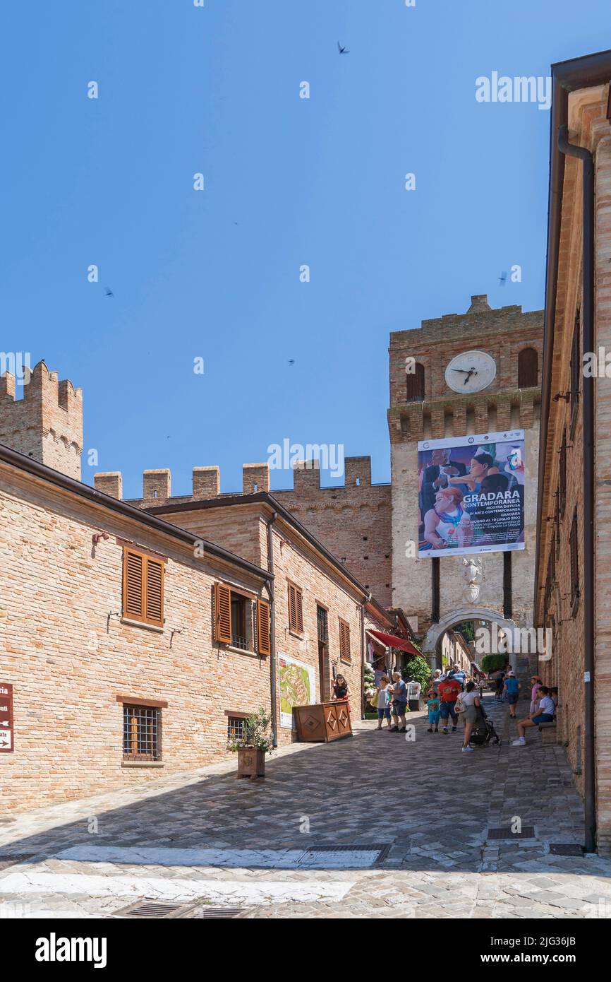 Gradara Castle, Medieval Suburb, Marche, Italy, Europe Stock Photo - Alamy