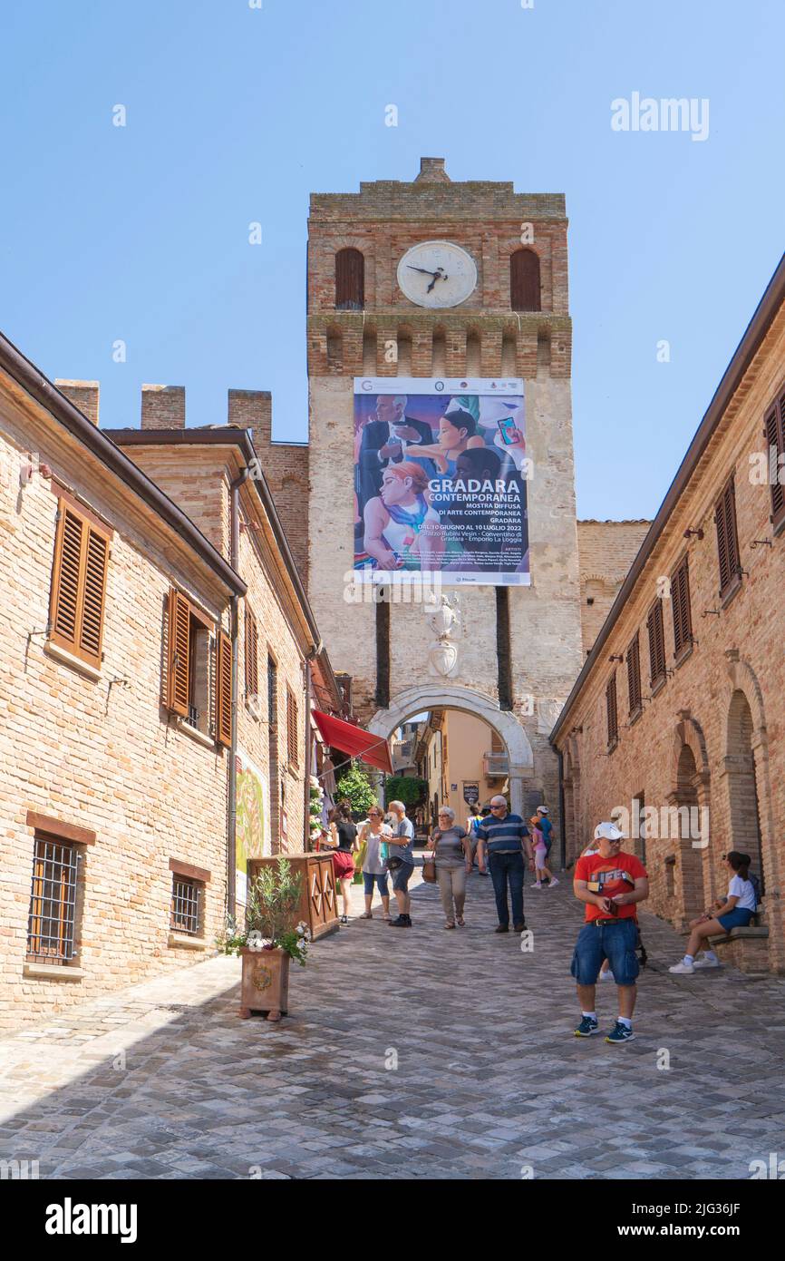 Gradara Castle, Medieval Suburb, Marche, Italy, Europe Stock Photo - Alamy