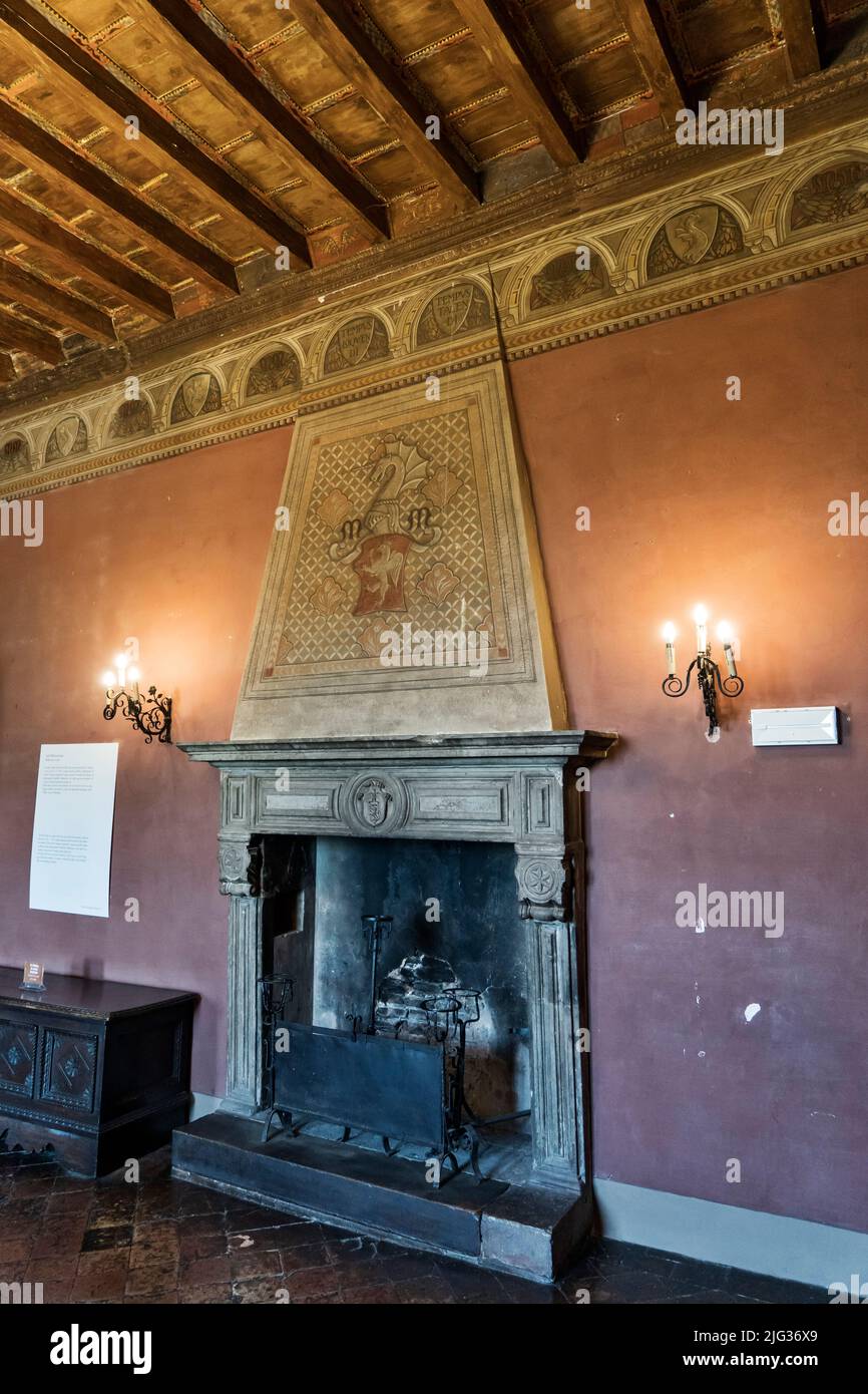 Gradara Castle, Interior, Marche, Italy, Europe Stock Photo - Alamy