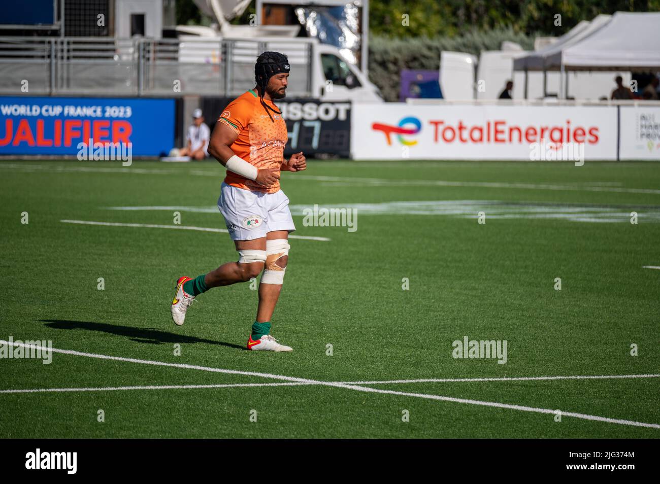 Ivory Coast player during the Rugby Africa Cup 2022, World Cup 2023 ...