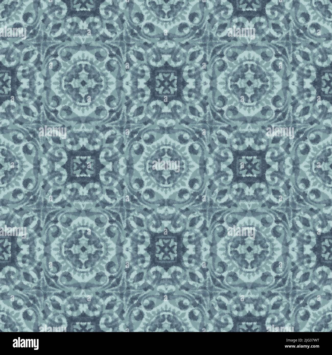 Portuguese azulejo tiles. Blue Monochrome gorgeous seamless patterns ...
