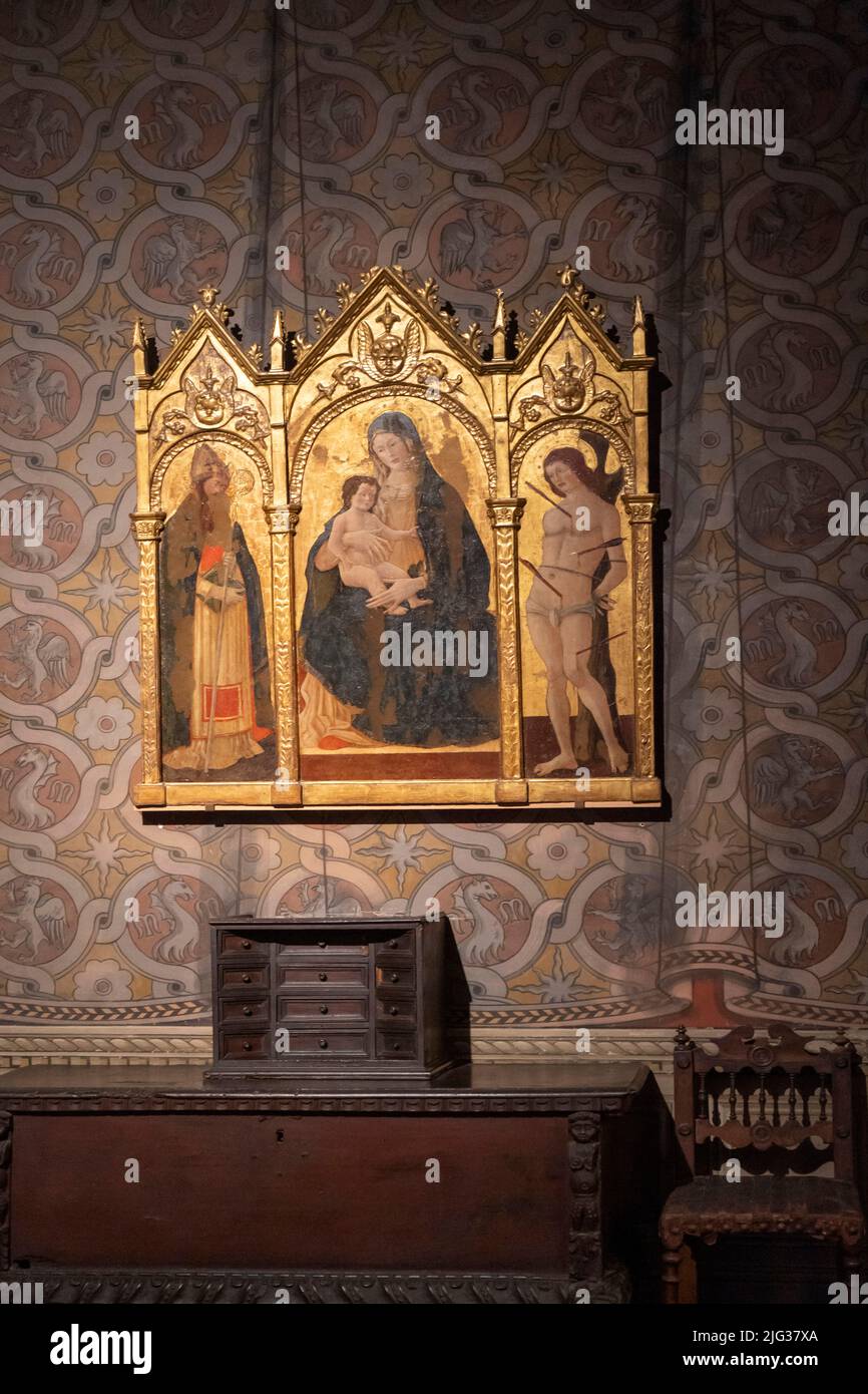 Gradara Castle, Interior, Marche, Italy, Europe Stock Photo - Alamy