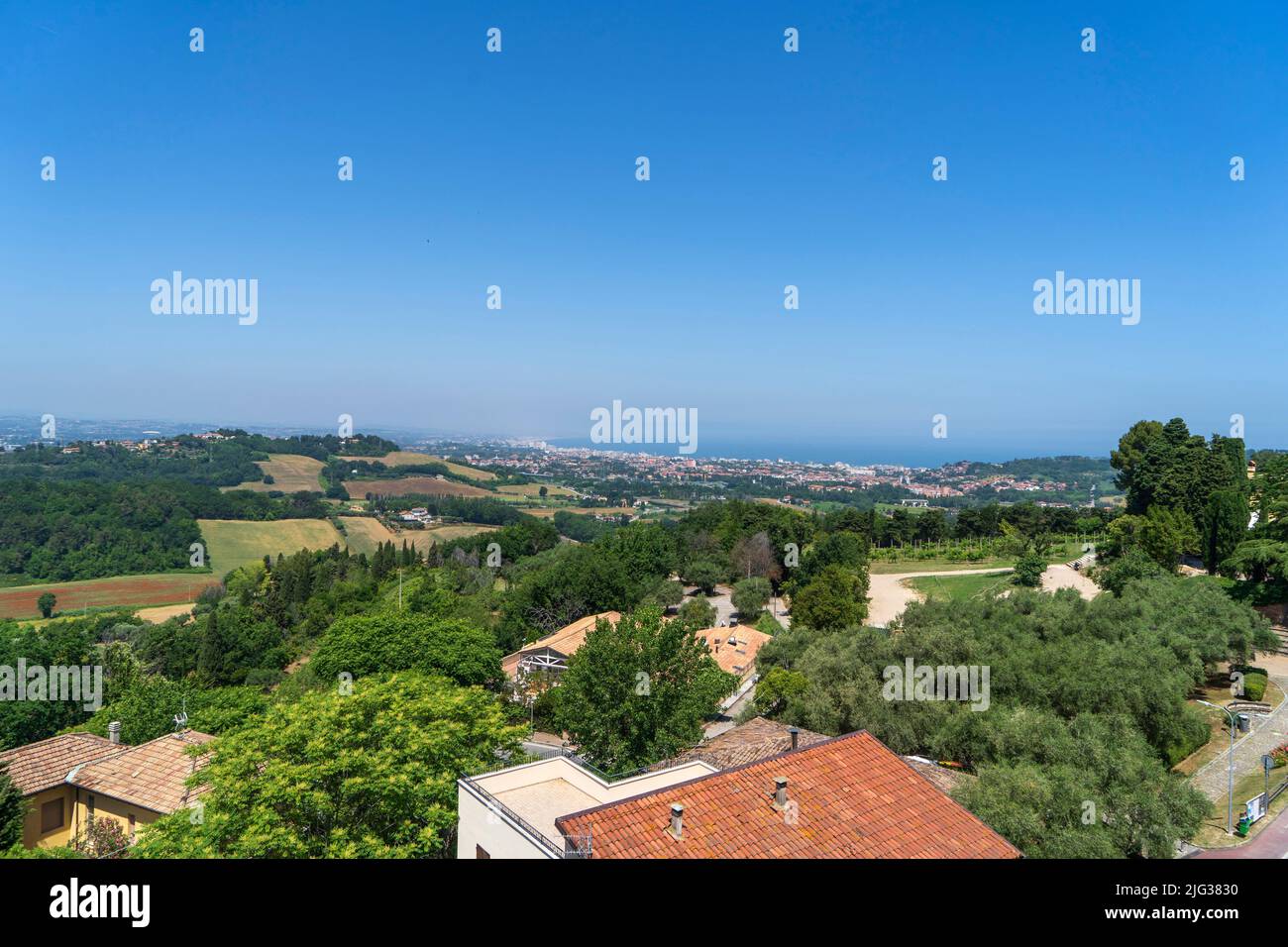 Gradara Castle, Medieval Suburb, View from the Walkways of Ronda ...