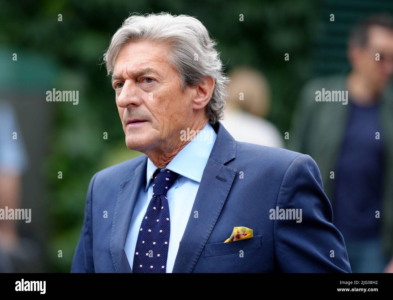 Nigel Havers on day eleven of the 2022 Wimbledon Championships at the ...