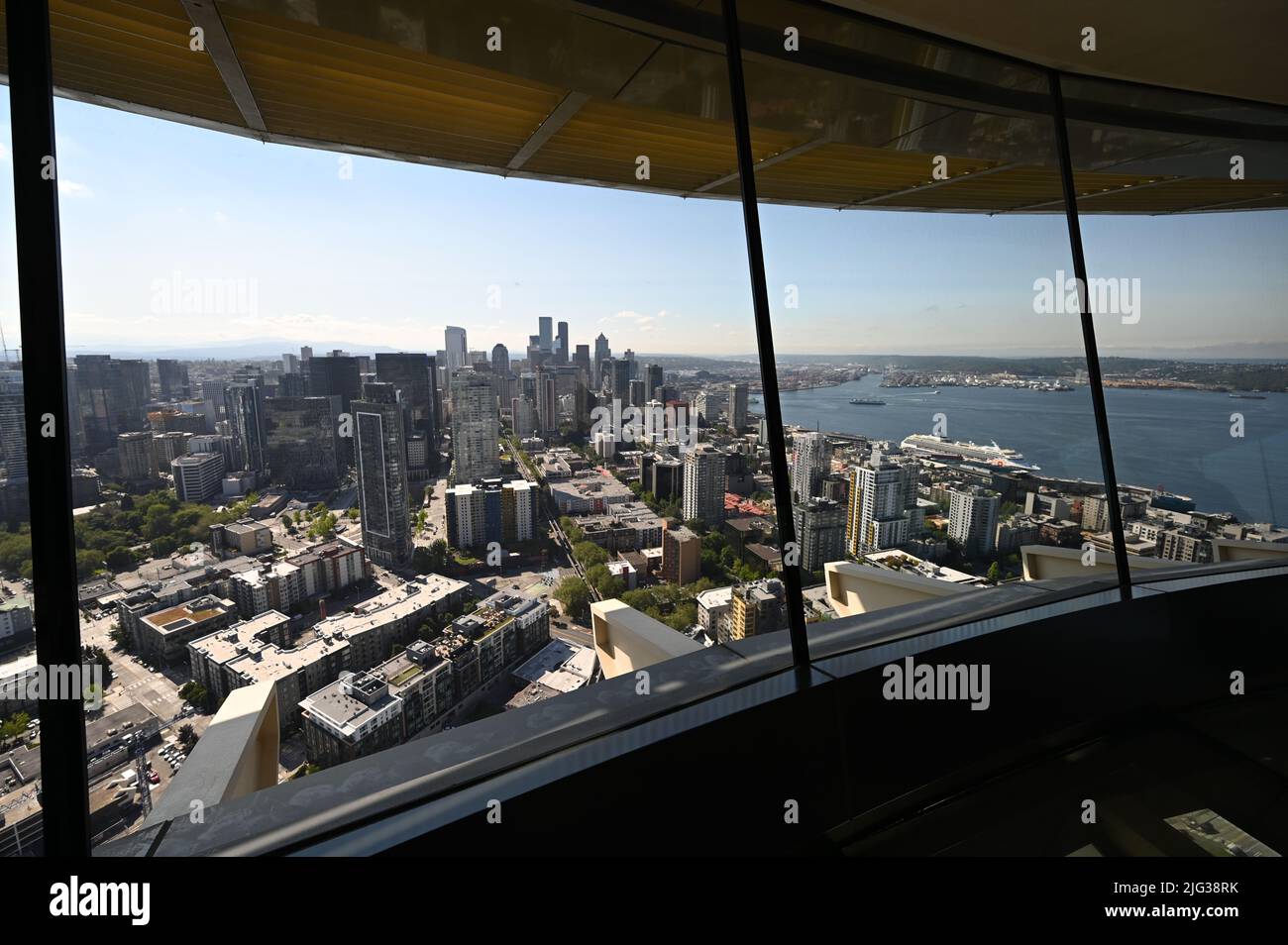 Revolving floor at the Space Needle in Seattle Stock Photo - Alamy