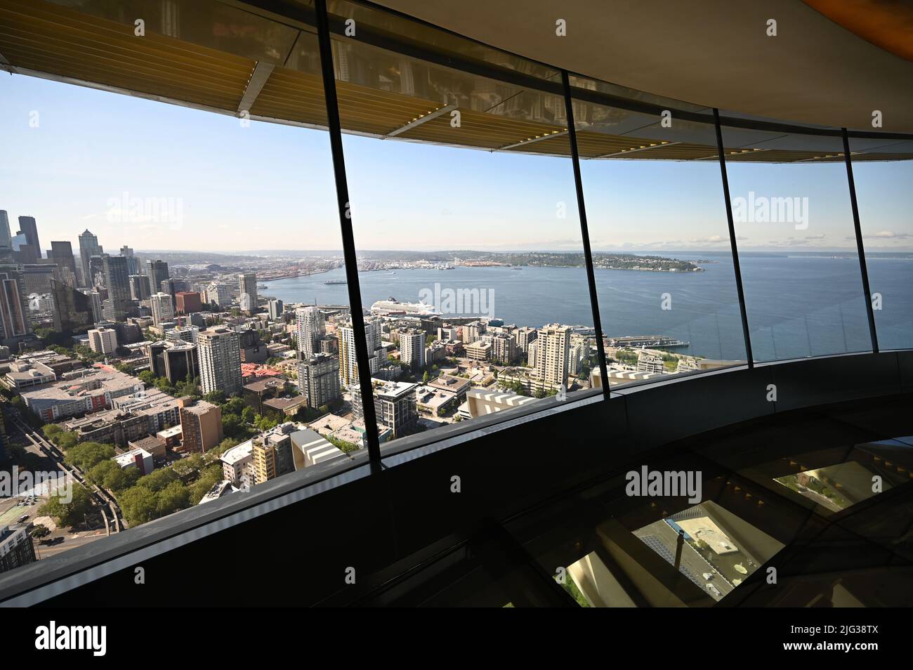 Revolving floor at the Space Needle in Seattle Stock Photo - Alamy