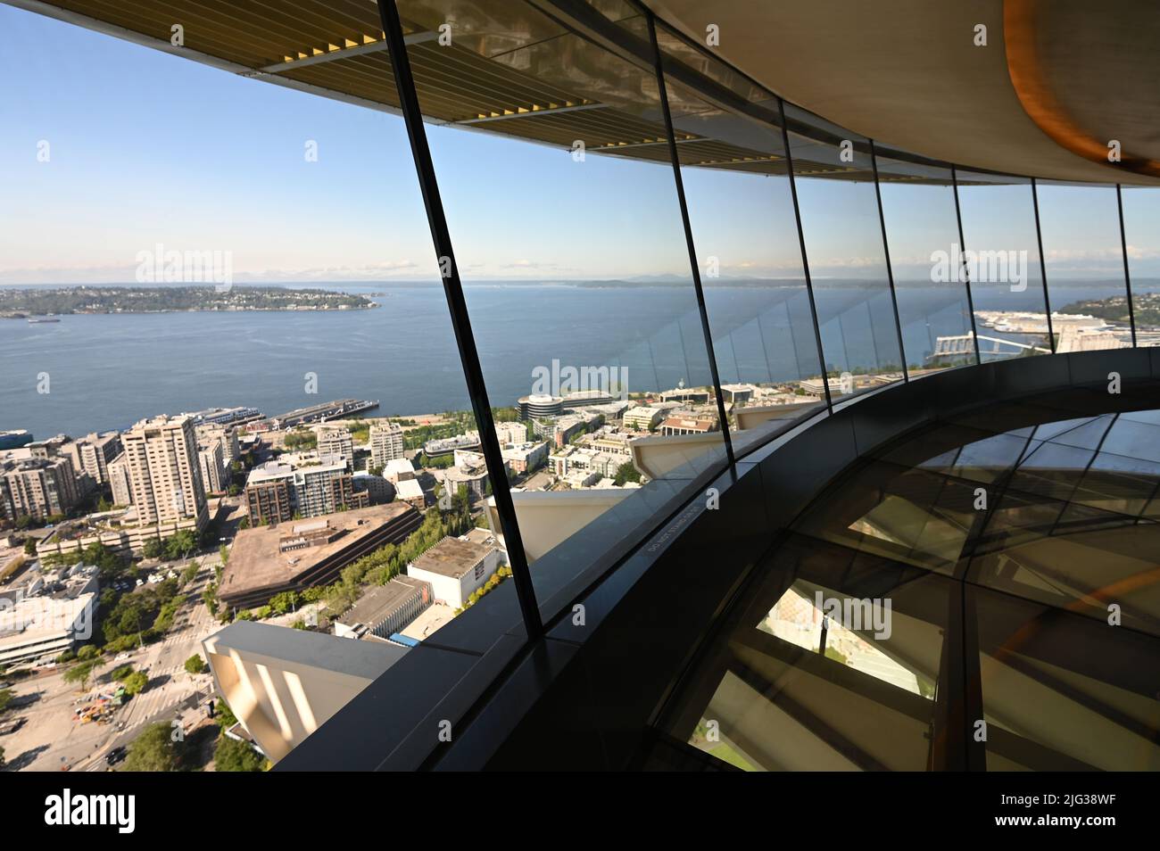 Revolving floor at the Space Needle in Seattle Stock Photo - Alamy