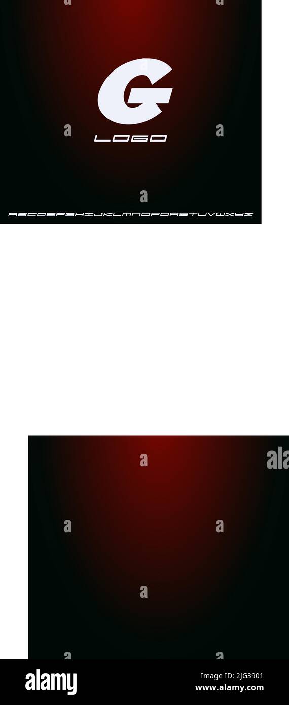 Logo of bold italic letter G, heavy monogram, first letter of name ...