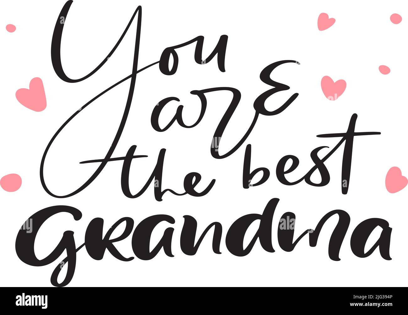 Grandmother granddaughter calligraphy Stock Vector Images - Alamy