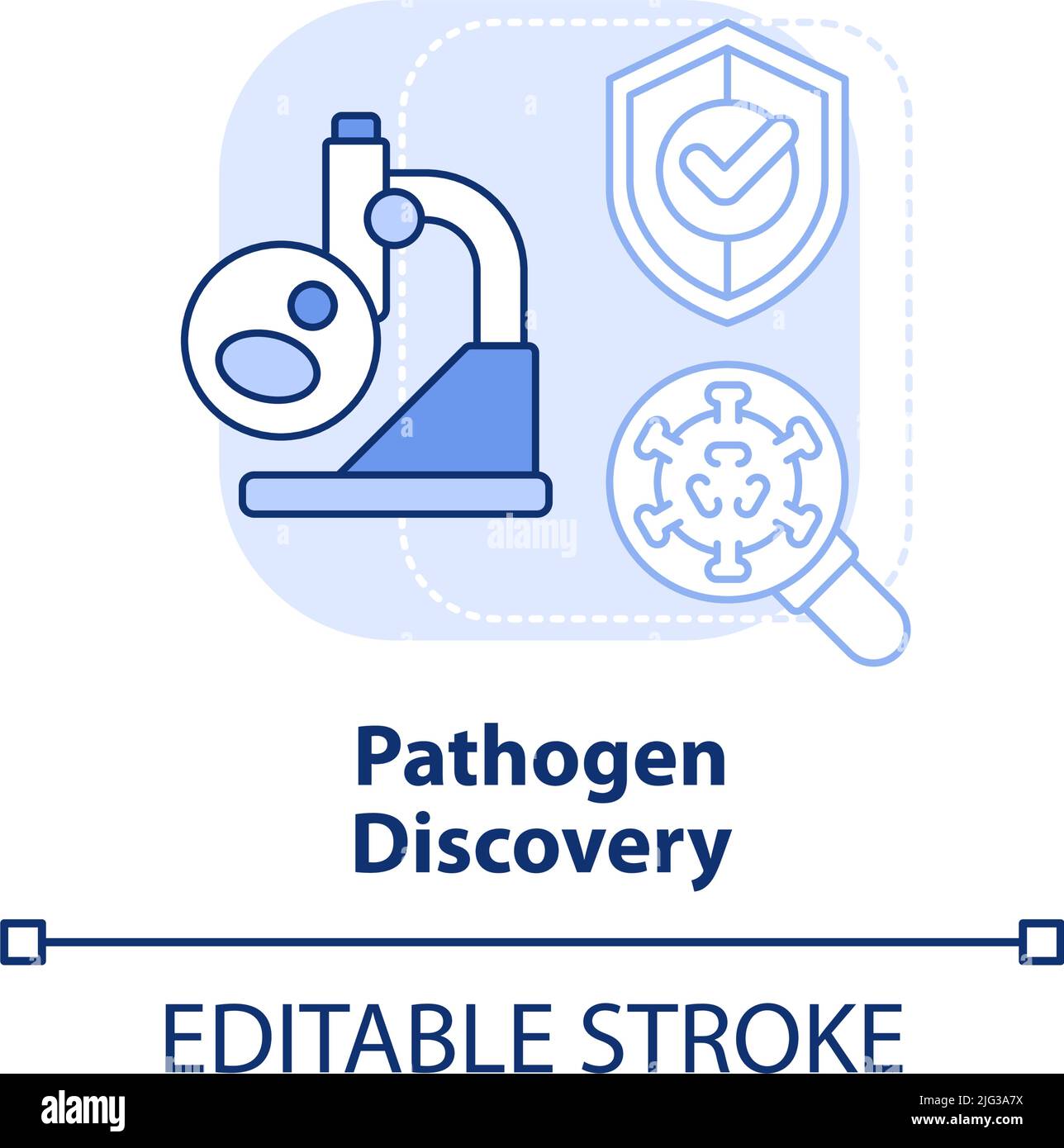Pathogen discovery light blue concept icon Stock Vector Image & Art - Alamy