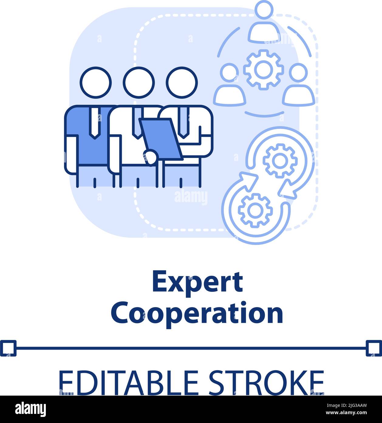 Expert cooperation light blue concept icon Stock Vector Image & Art - Alamy