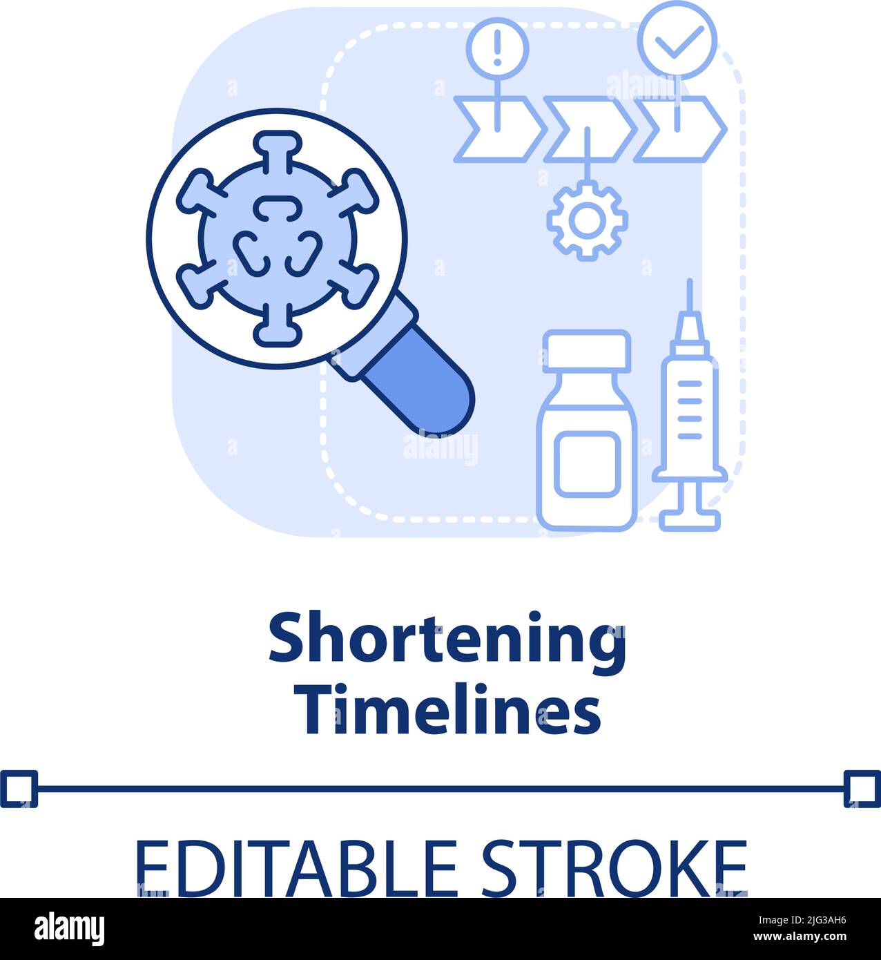 Shortening timelines light blue concept icon Stock Vector Image & Art ...