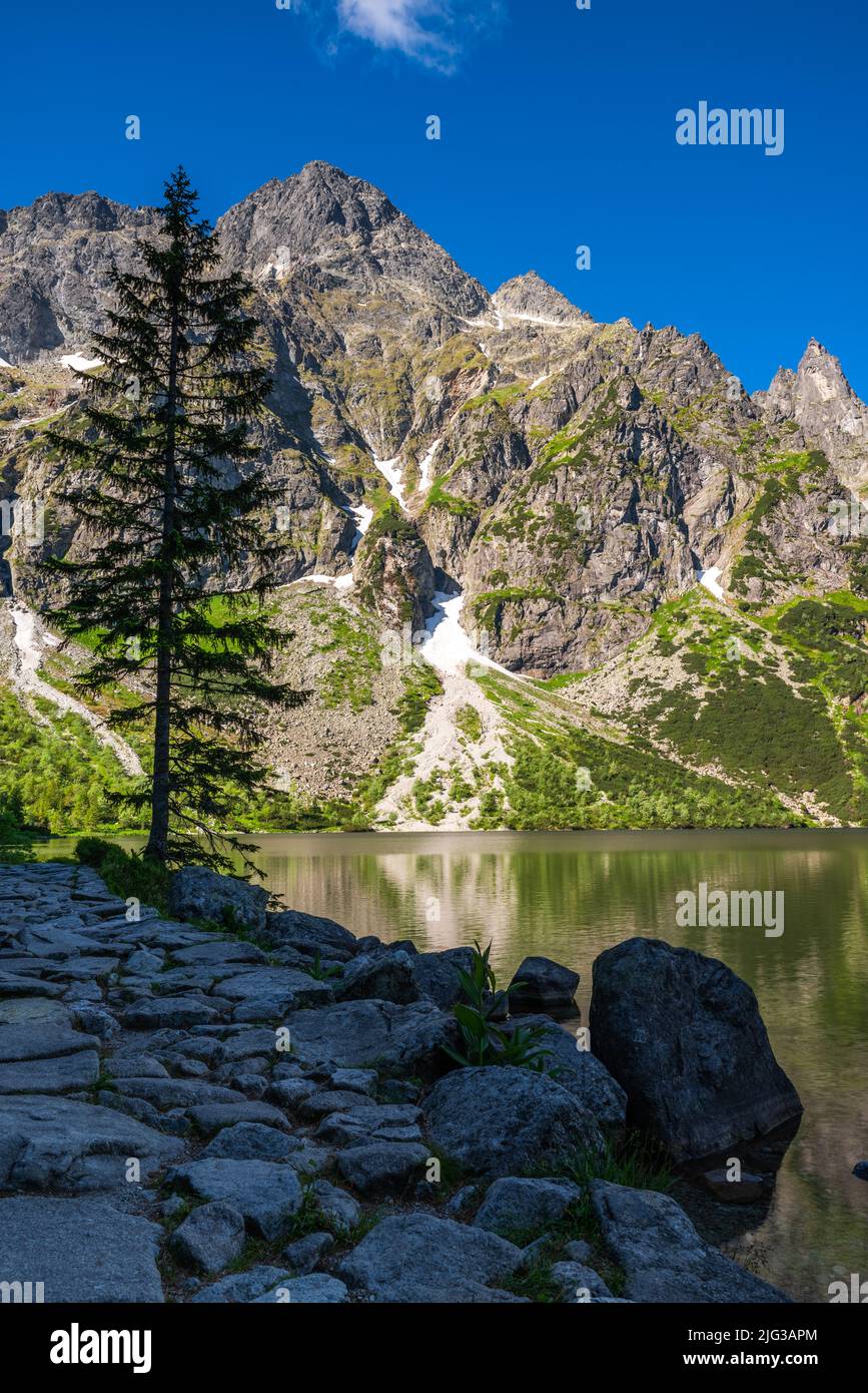 Famous Morskie Oko Lake in Tatra Mountains near Zakopane in Poland ...