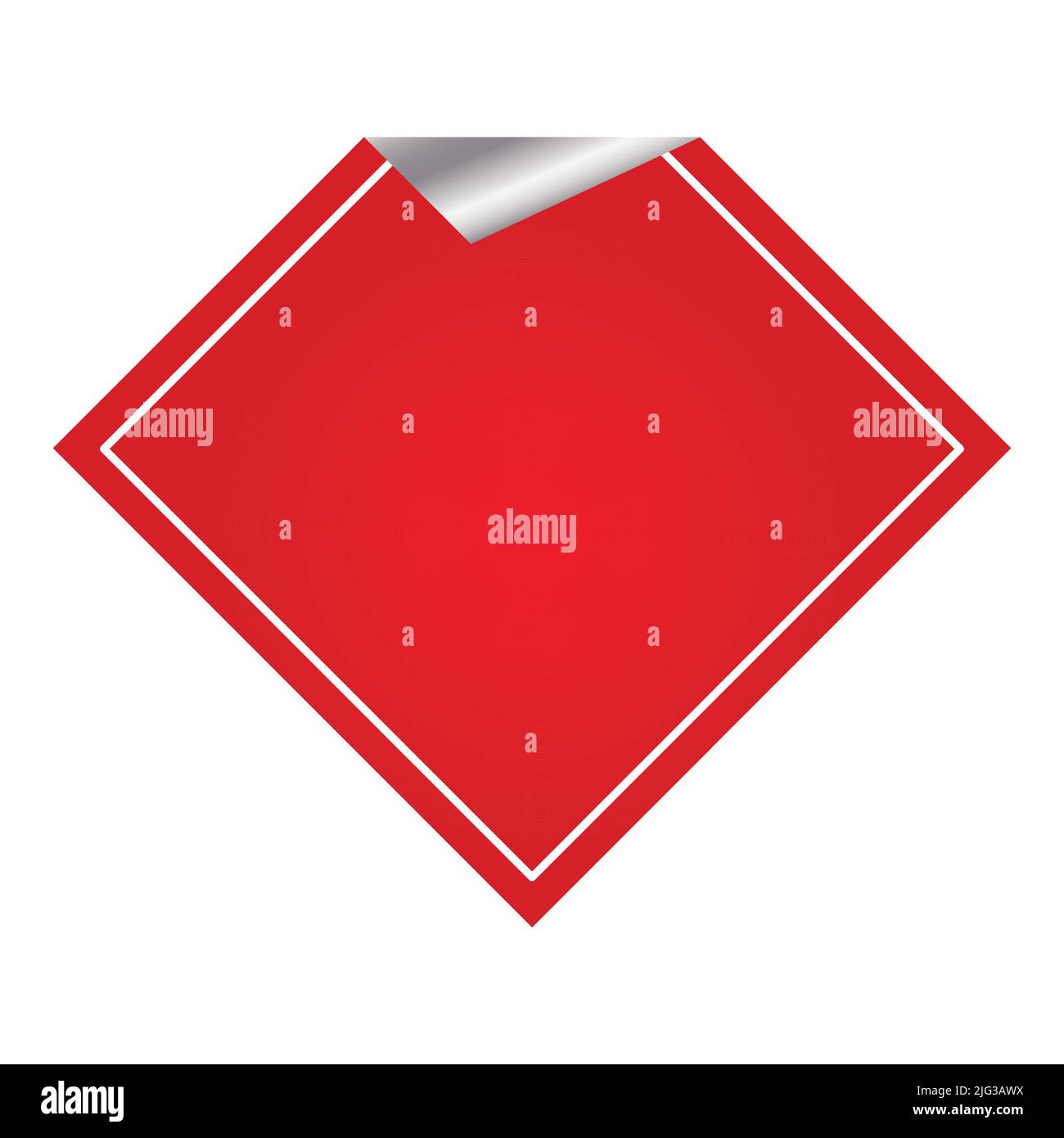 Empty Curl Rhombus Element In Red Color Stock Vector Image & Art - Alamy