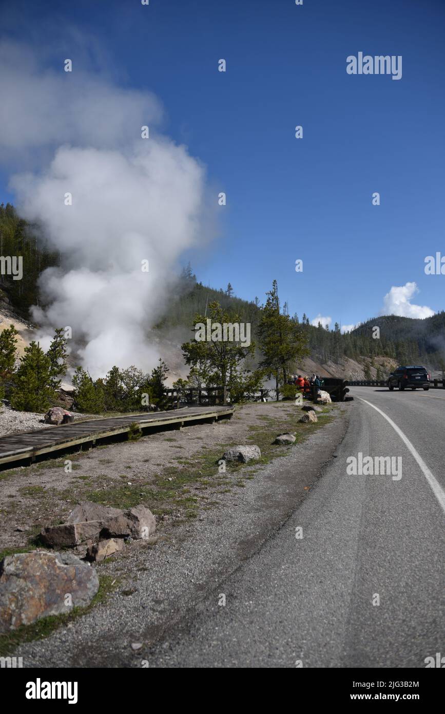 Yellowstone National Park, USA. 5/21-24/2022. Beryl spring is a ...