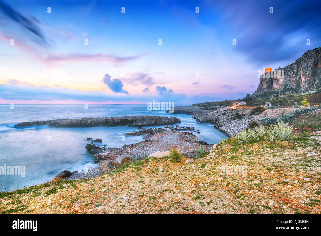Spectacular seascape of Isolidda Beach near San Vito cape. Popular ...