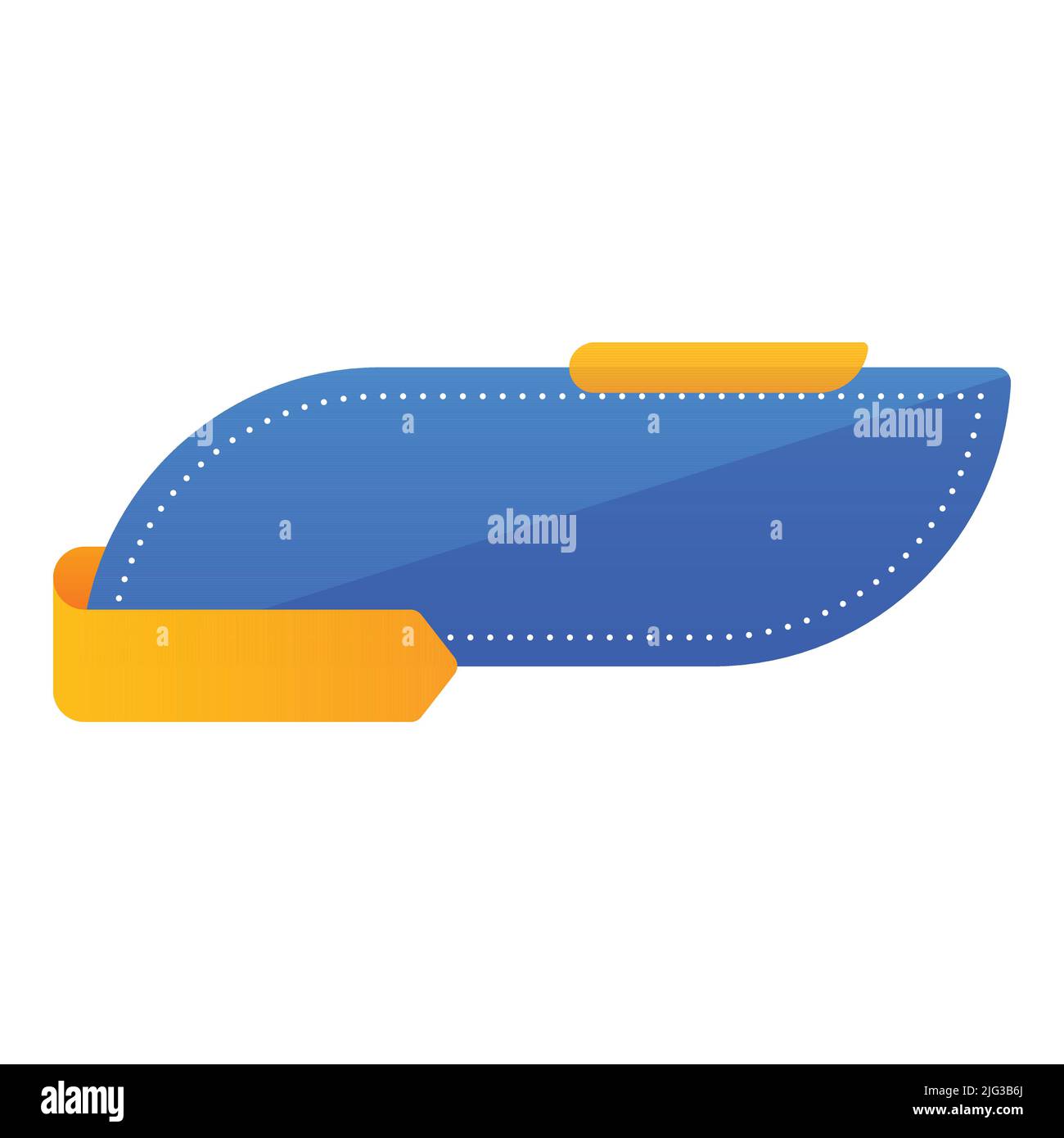 Blank Label Or Tag Element In Blue And Chrome Yellow Color Stock Vector ...