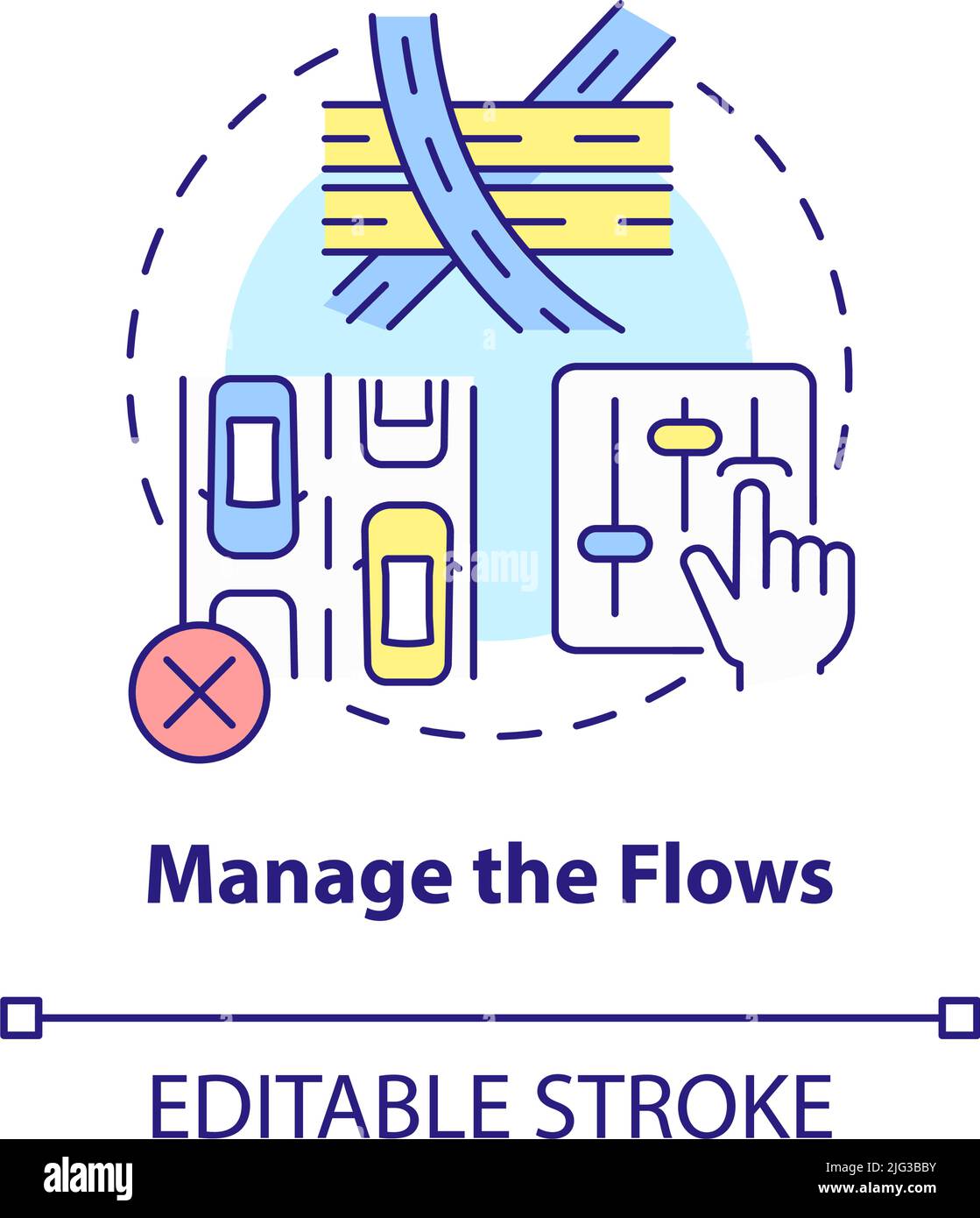 Manage flows concept icon Stock Vector Image & Art - Alamy