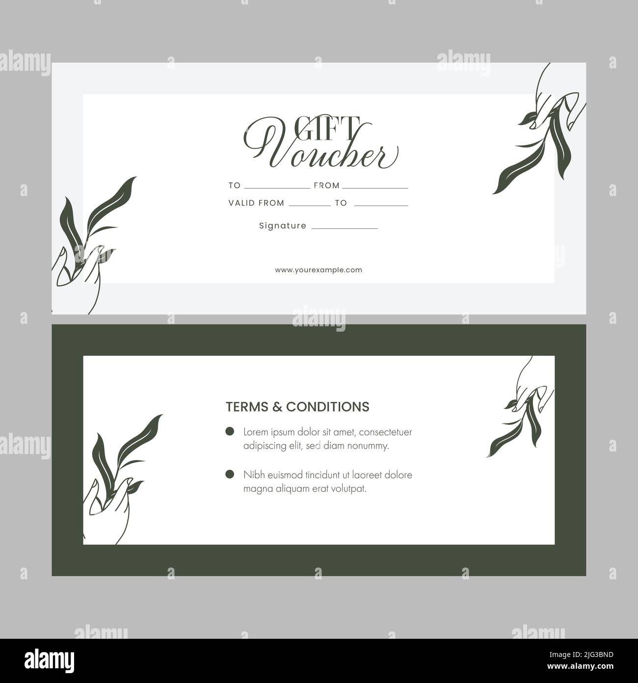 Gift Voucher Or Coupon, Certificate Banner Layout In Front And Back ...