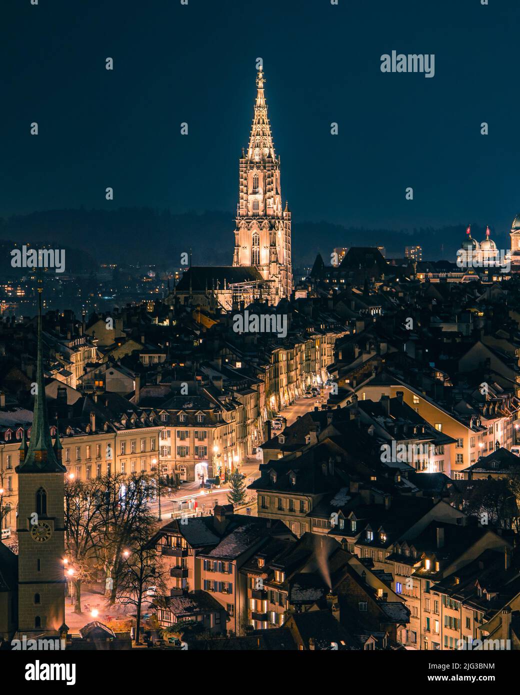 Cityscape of Bern, Switzerland in blue times (night Stock Photo - Alamy